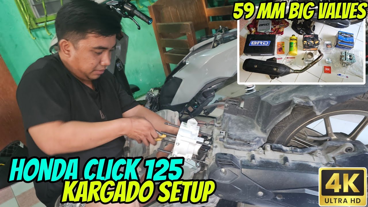 Honda Click 125 v3 Kargado Setup 160cc 59 Big Valves Set - Part 3 Full ...