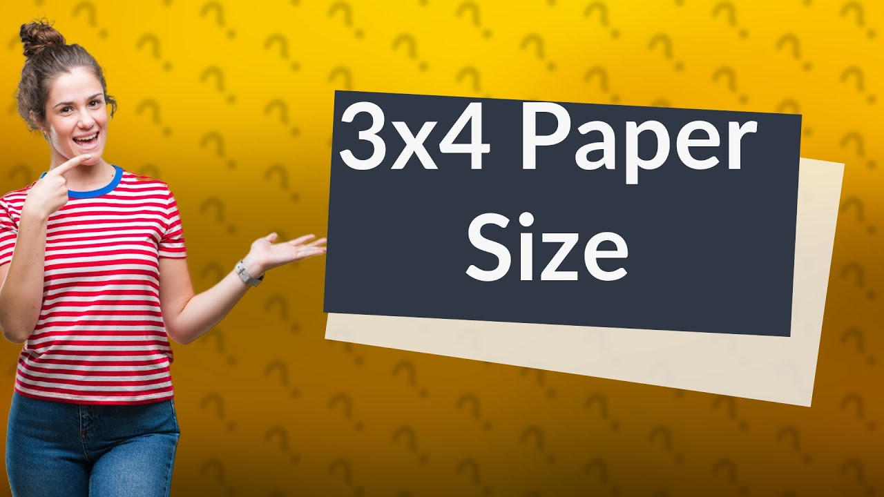 What paper size is 3x4? - YouTube