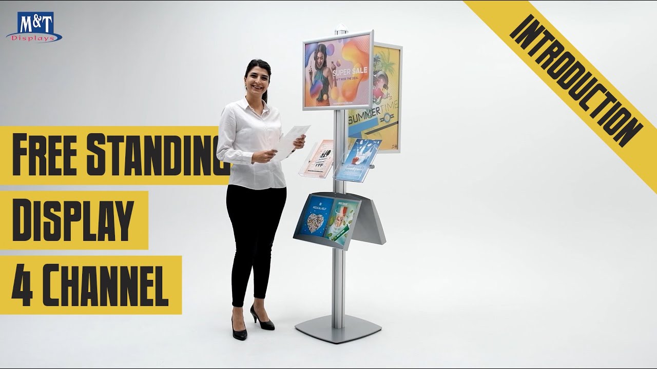 Free Standing Leaflet Display 4 Channel Introduction - YouTube