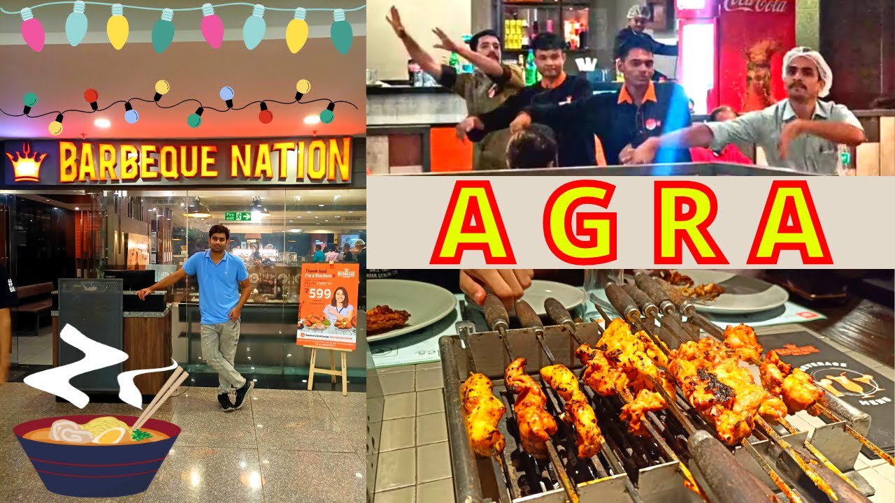 Barbeque Nation Agra Unlimited Buffet Dinner !! Kebab, Prawns, Chicken ...