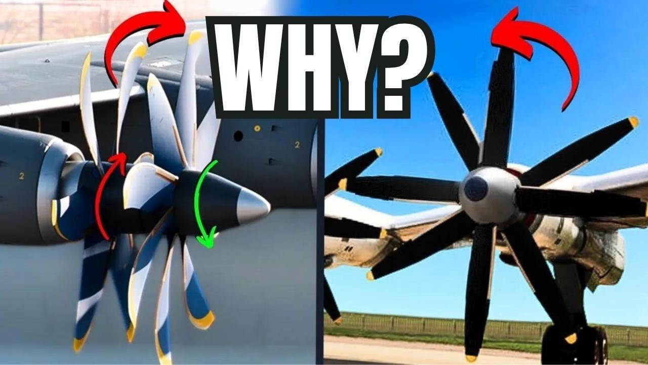 Why Do Some Planes Have Counter-Rotating Propellers? - YouTube