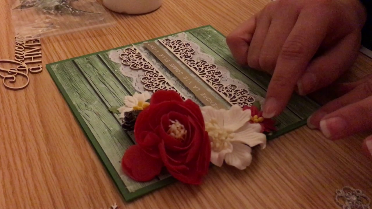 Tutoriel Carte De Noël Scrapbooking - YouTube