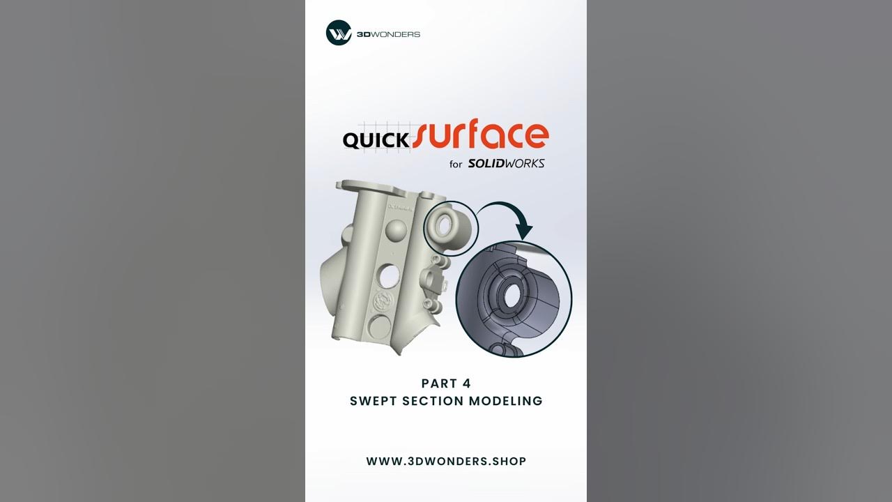 Part 4 - Reverse Engineering with QUICKSURFACE for SOLIDWORKS | Aluminium Casting - YouTube