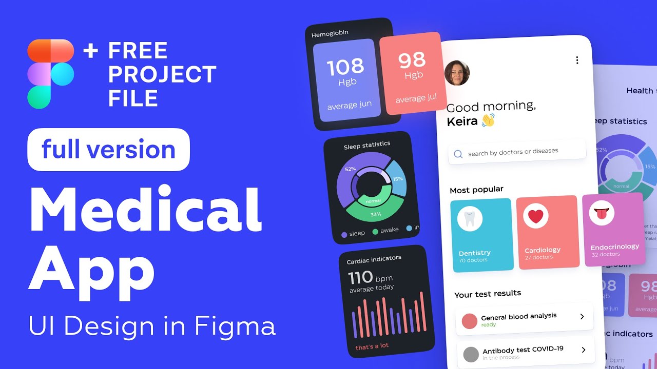 Figma Tutorial (Full Ver.) Medical App UI Design in Figma + Free figma ...