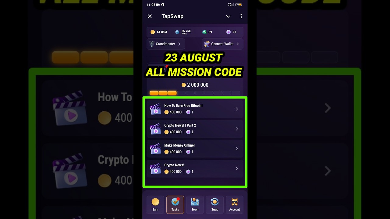 TapSwap Code Today | TapSwap 23 August Mission Code | 23 August All ...