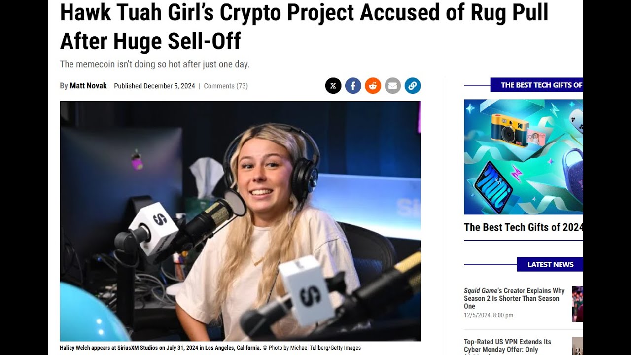 Hawk Tuah Crypto Scandal: The $HAWK Rug Pull Explained! - YouTube