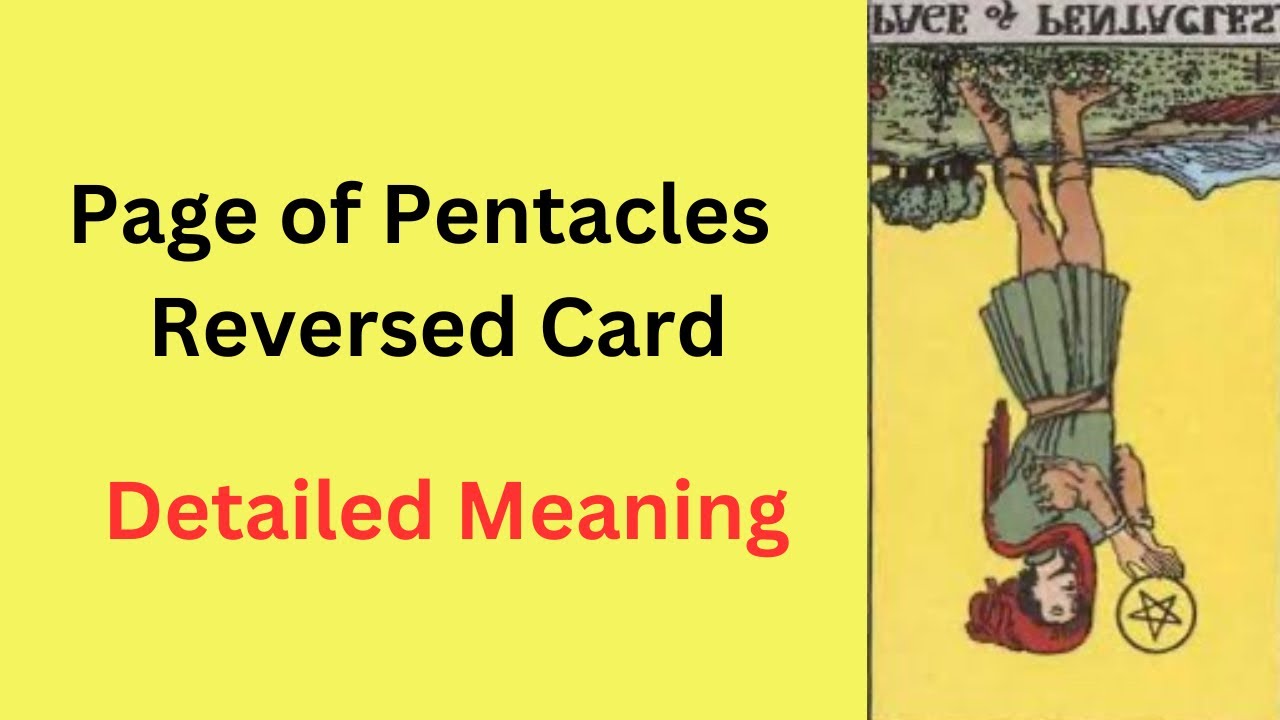 Page of Pentacles Reversed Card Meaning || Learn Tarot Card Meaning ...