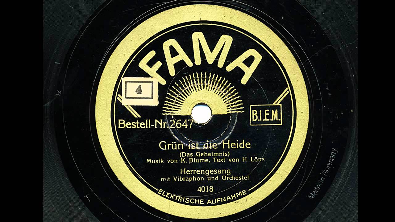 Grün ist die Heide (wahrscheinlich Jack Presburg / Max Kuttner, 1932 ...