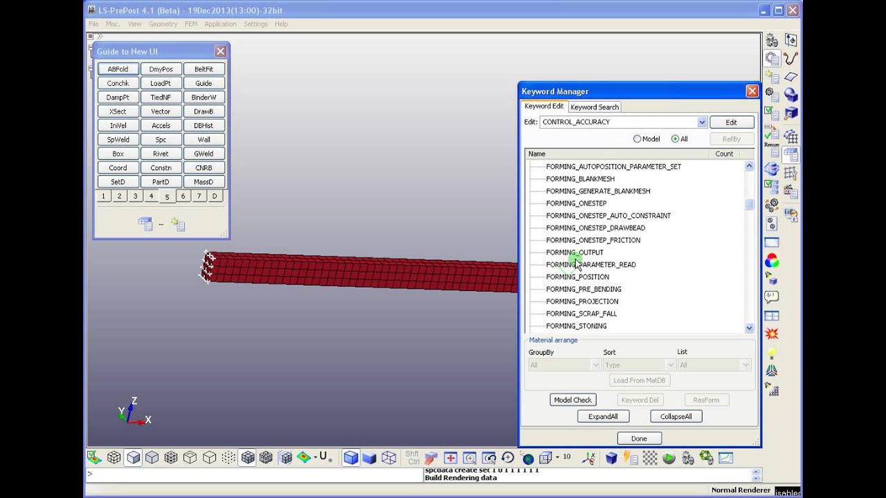 LS-DYNA tutorial No.2 Modal Analysis - Part 1 - Preprocessing - YouTube