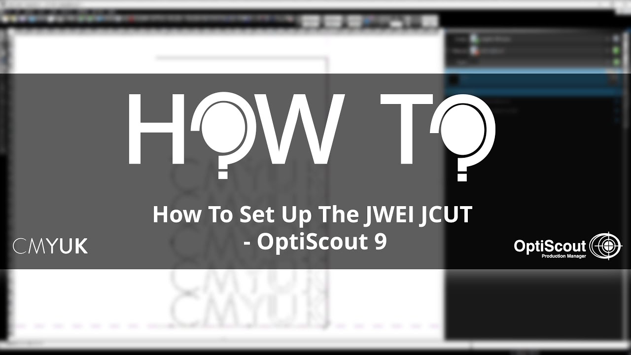How To Set Up The JWEI JCUT - OptiScout 9 - YouTube