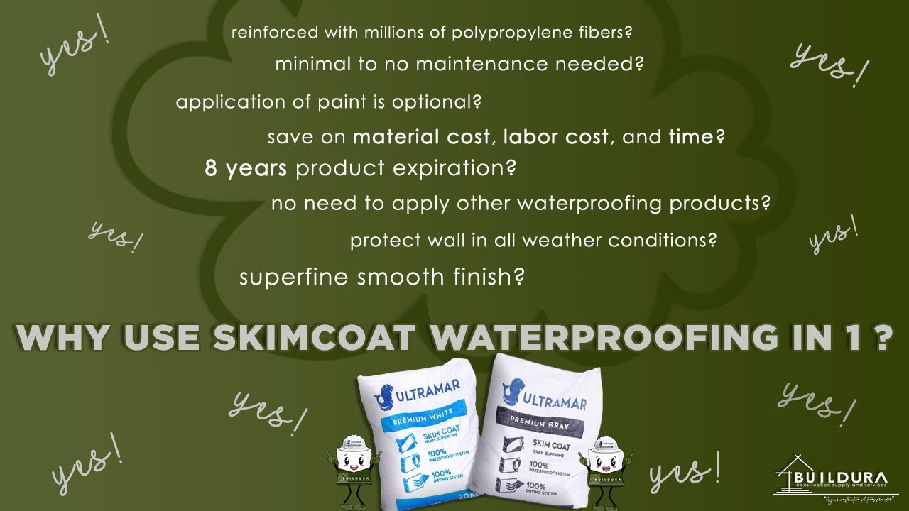 WHY USE ULTRAMAR SKIMCOAT + WATERPROOFING IN 1 - YouTube