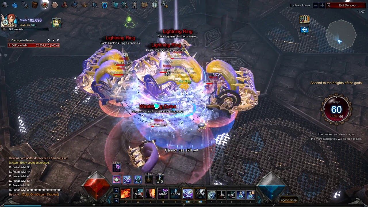 Mu Legend Endless Tower Warmage 63 solo - YouTube