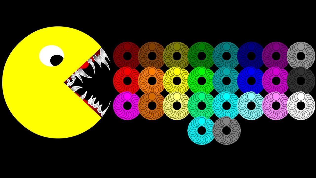 Escape Pacman - 26 Rings Survival Race in Algodoo - YouTube
