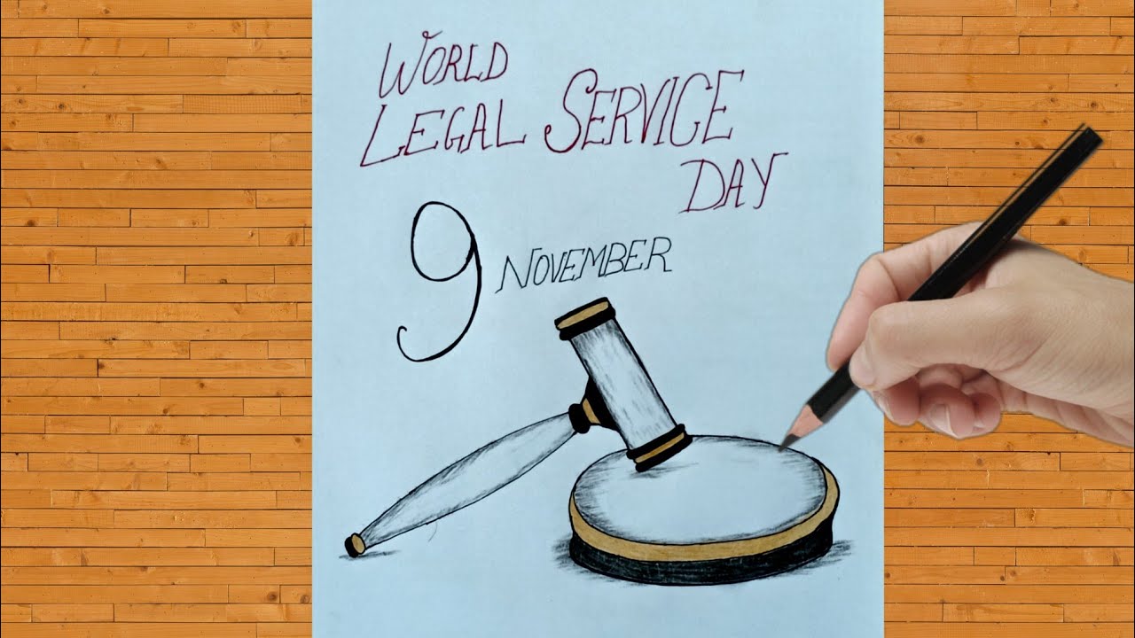 World Legal Service Day Drawing || Legal Service Day Poster Drawing ...