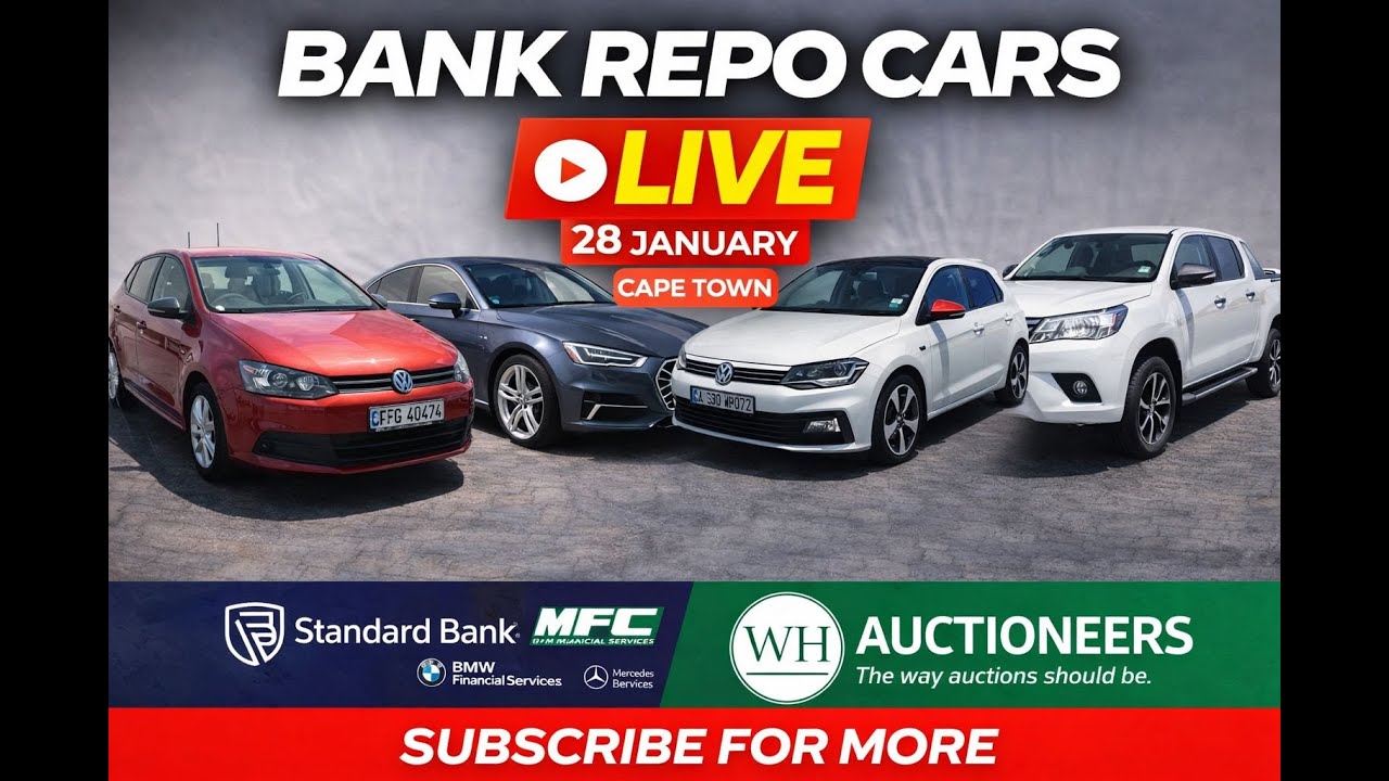 Bank Repossessed Cars | WH Auction Live Stream🚗 | Cars & Bakkies | Cape ...
