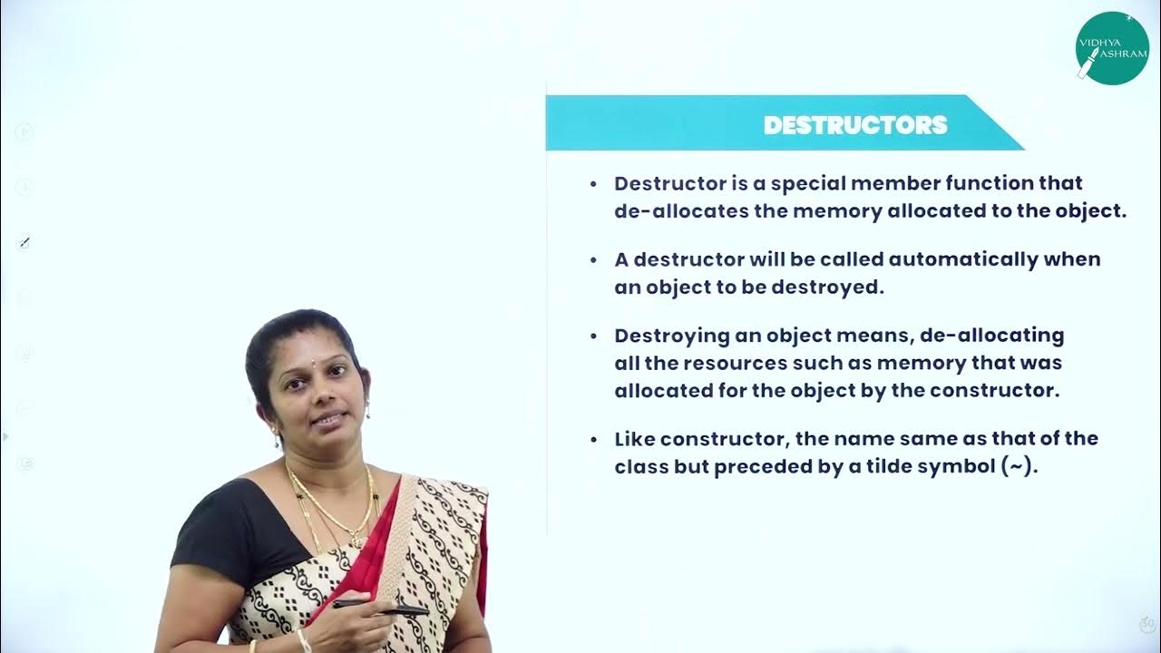 DAY 54 | COMPUTER SCIENCE | II PUC | CONSTRUCTORS AND DESTRUCTORS | L4 ...