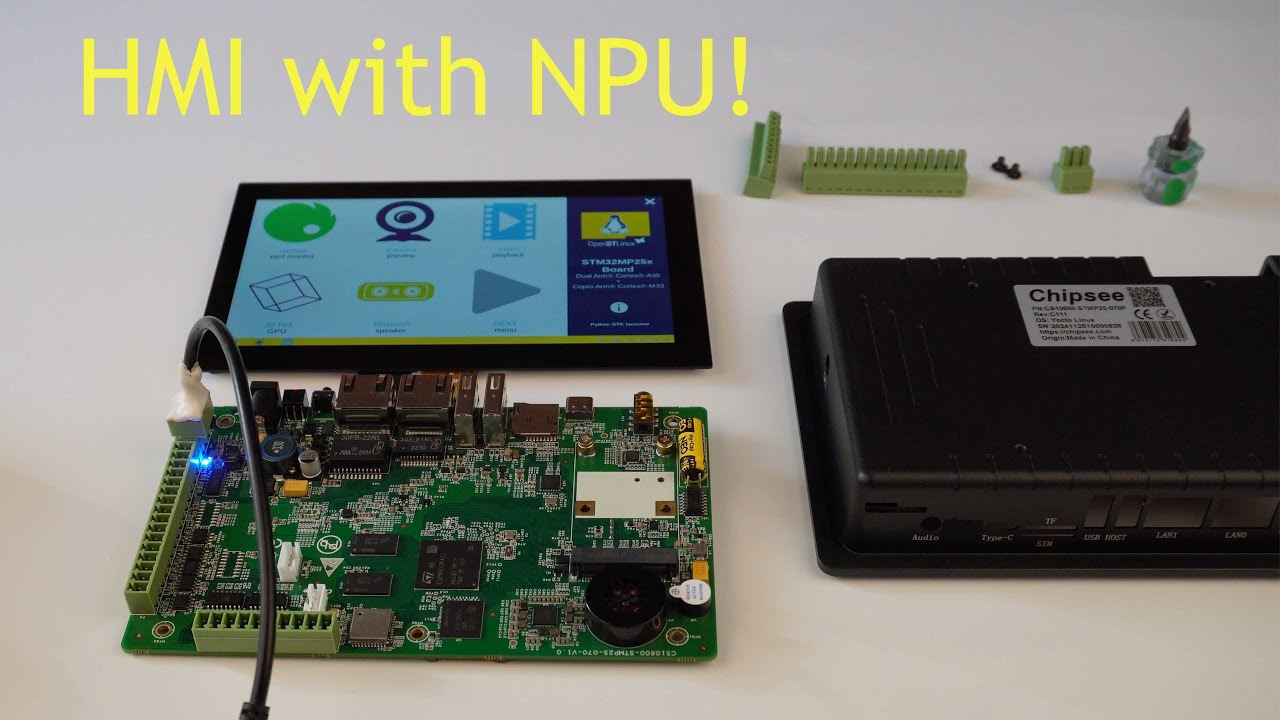 Touch Screen Industrial PC with STM32MP25 and Built in NPU - YouTube