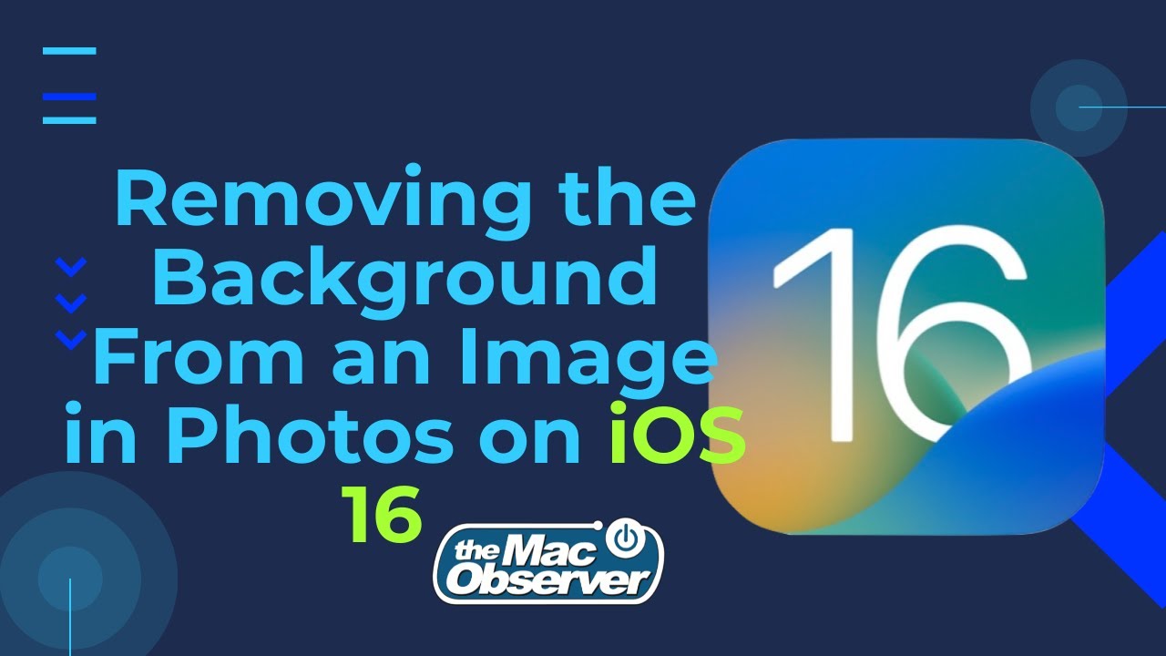 Removing the Background From an Image in Photos on iOS 16 - YouTube