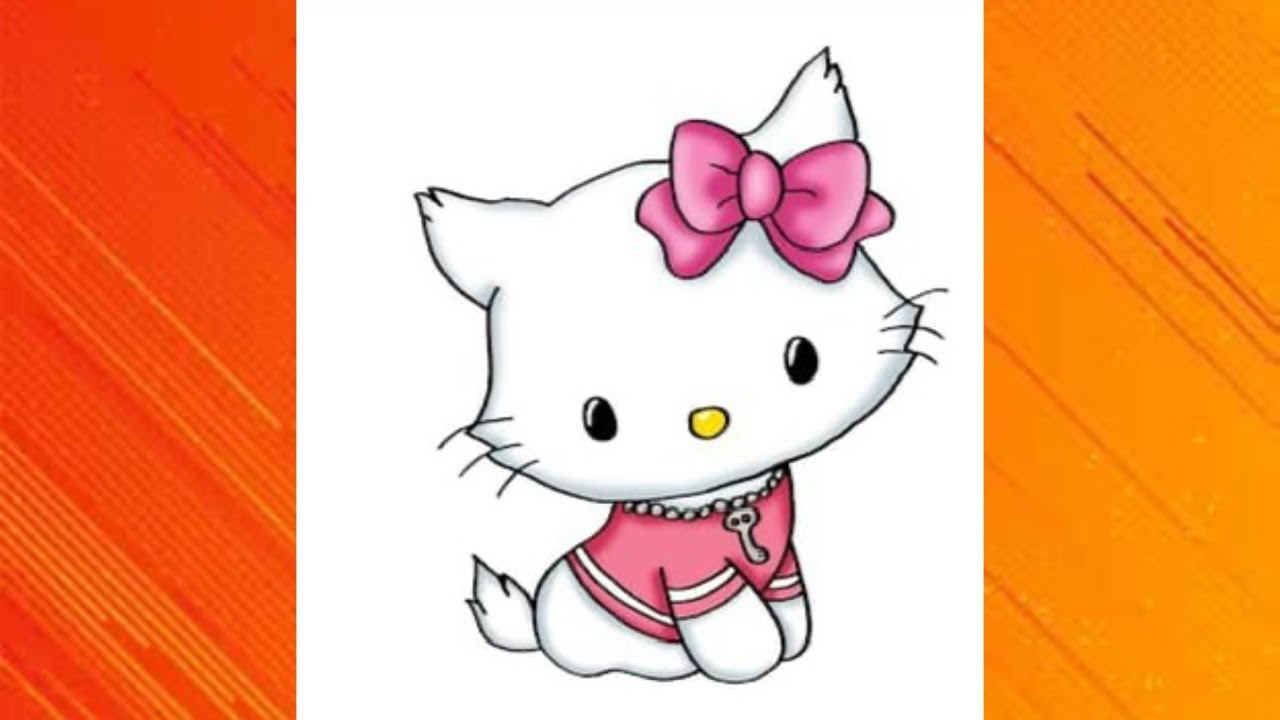 How to draw kitty drawing | drawing | easy step | Anku art - YouTube