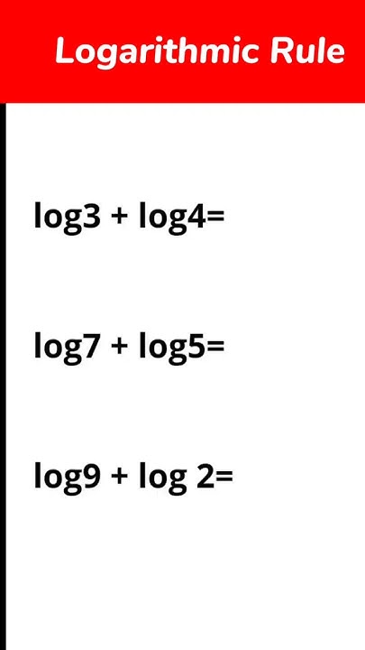 Logarithm Addition Rule #youtubeshorts #maths - YouTube