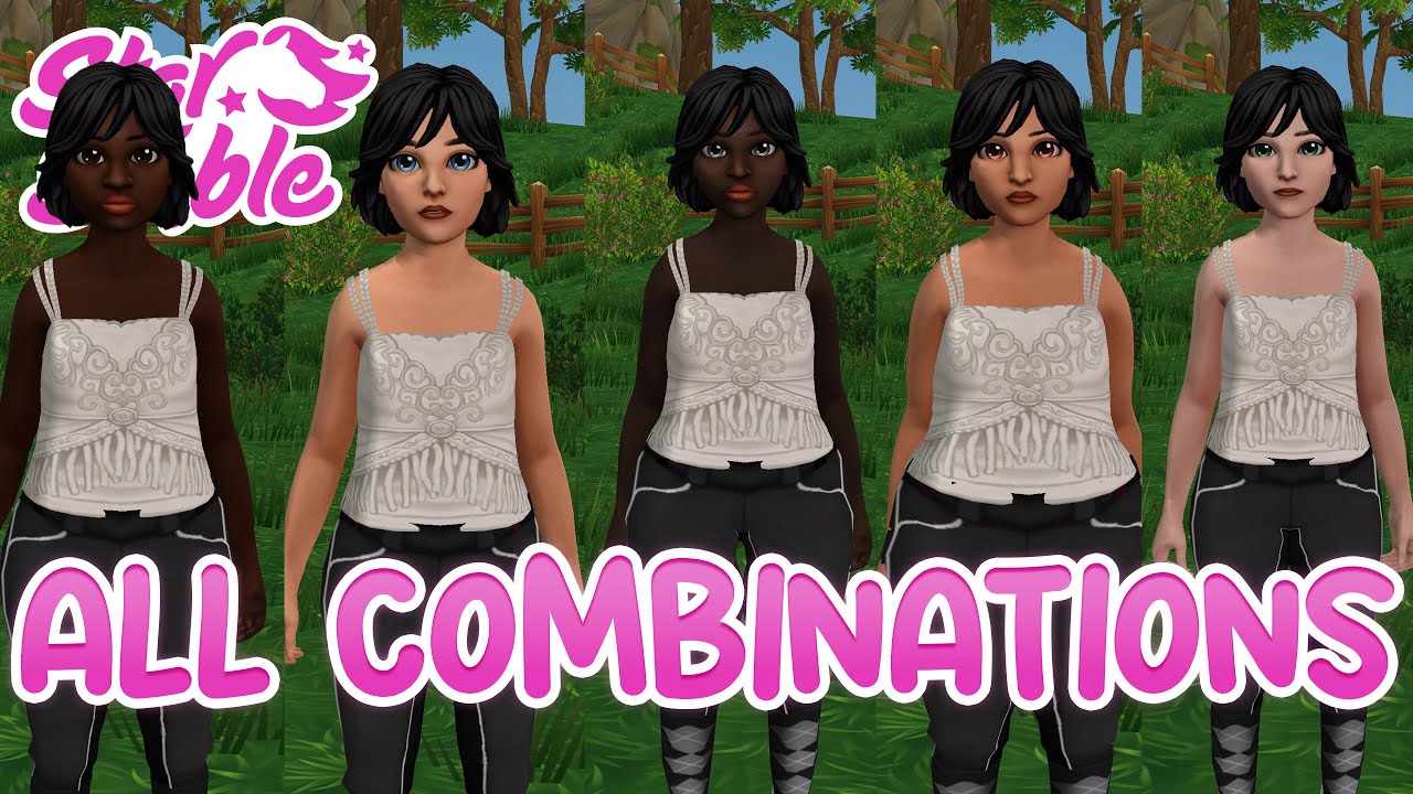 ALL New Character Combinations! (Skin/Body/Head/Eyes) - Star Stable ...