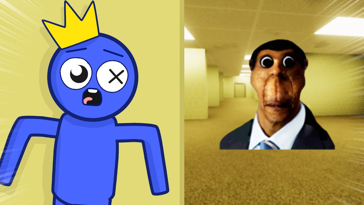 Blue portrayed in The Backrooms - Rainbow Friends Animation - YouTube