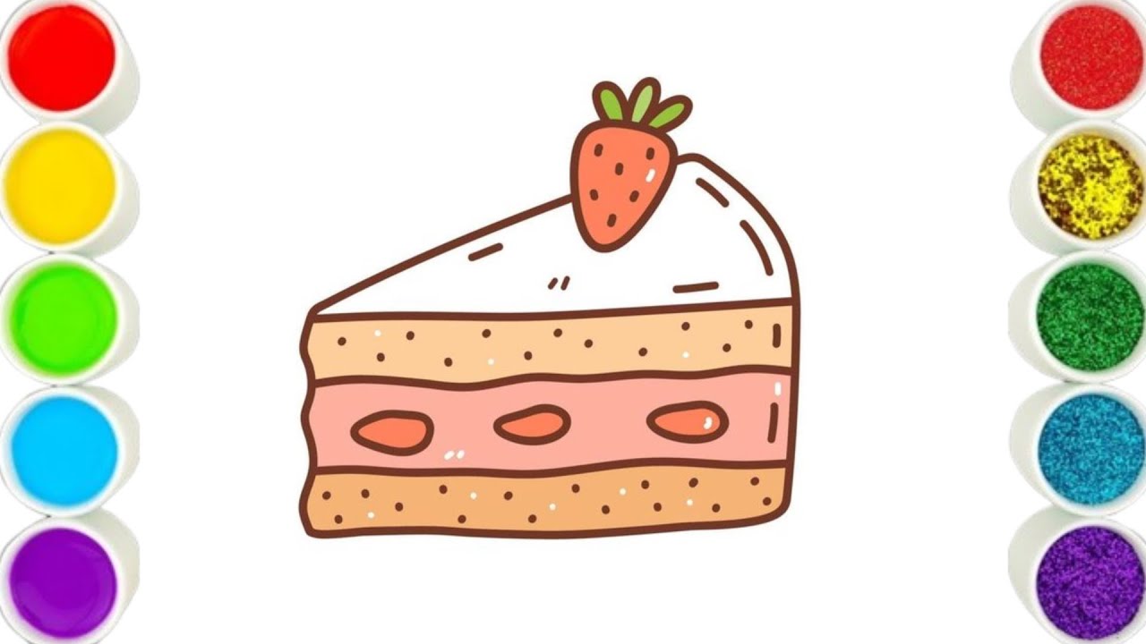 How to draw and paint pastry 🥮 || pastry drawing || easy drawing and ...