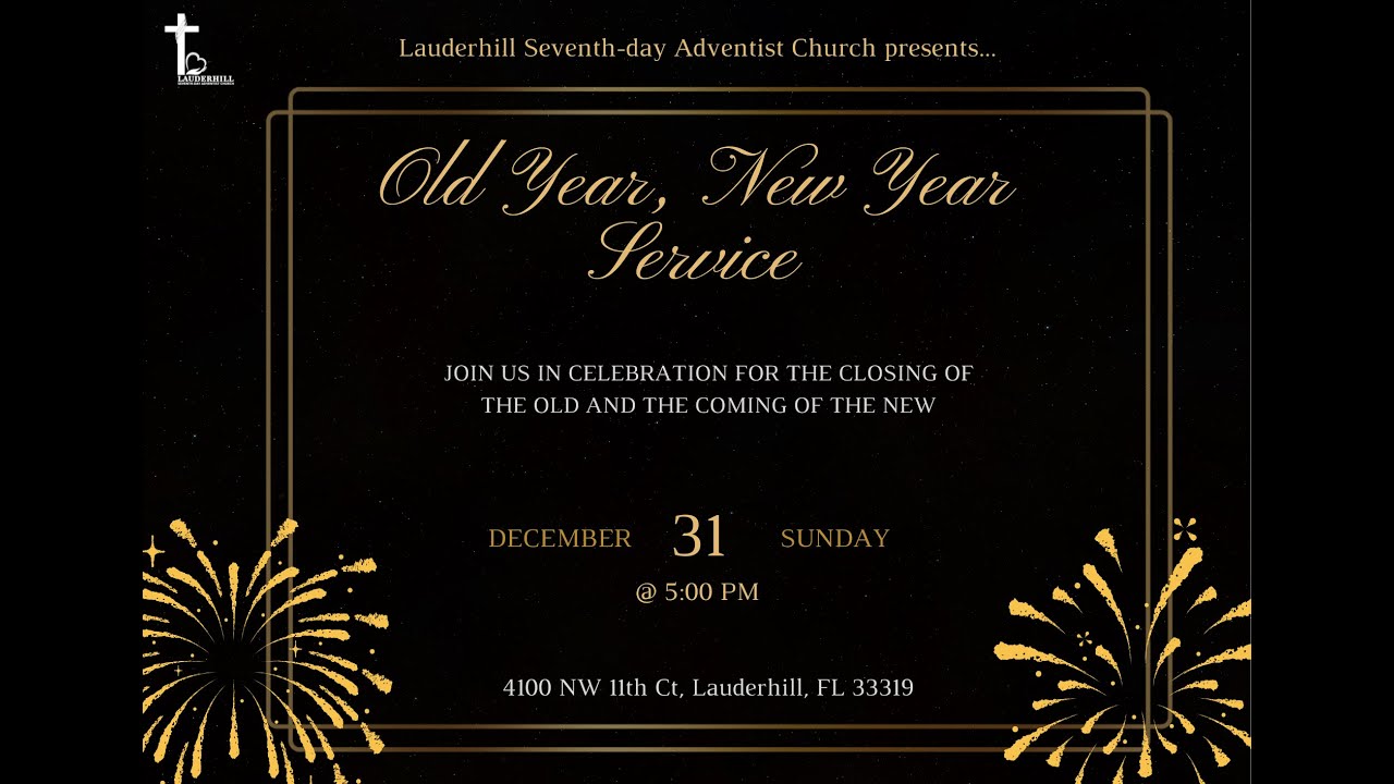 Lauderhill Live Old Year New Year Service with Pastor Garry A. Gordon ...
