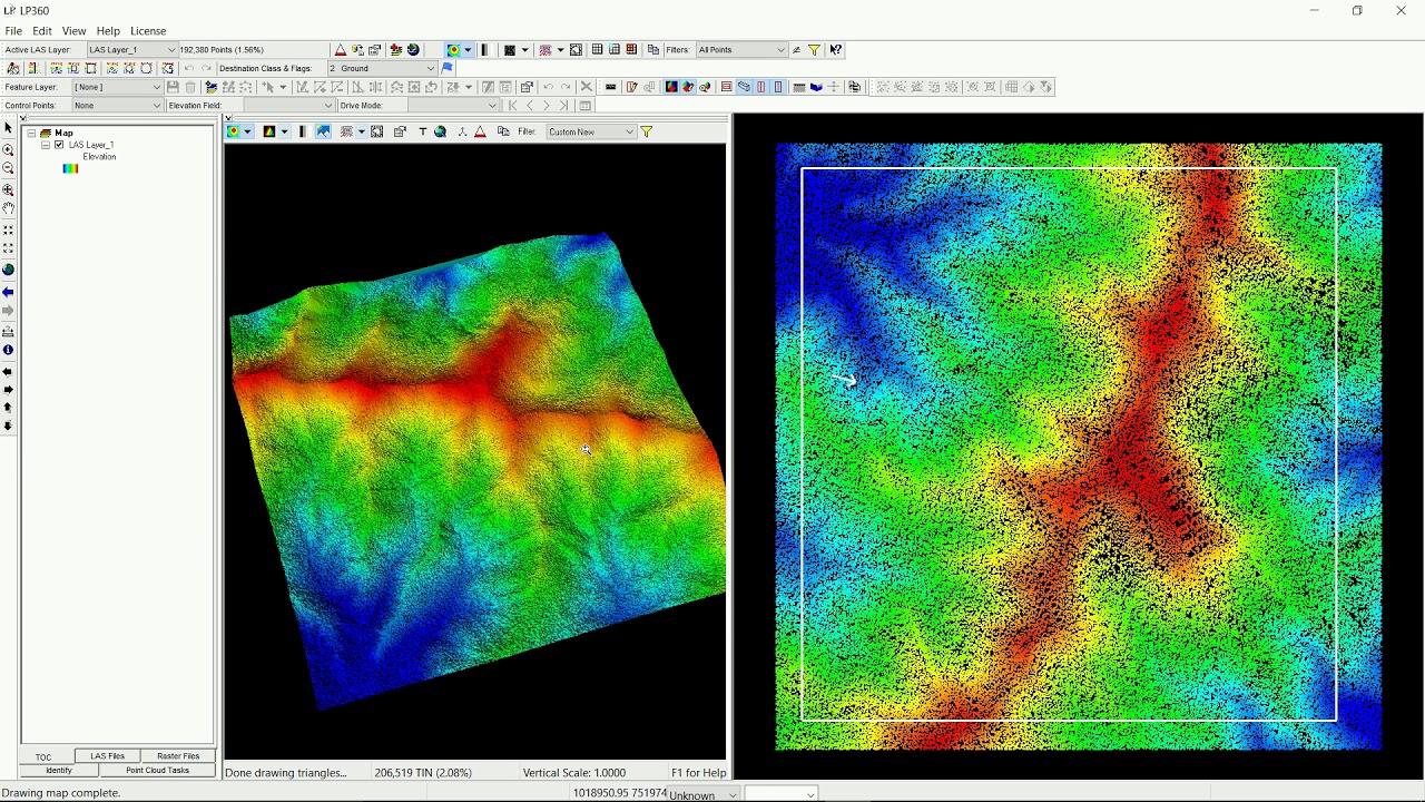 Use MrSID Compressed LiDAR files in GeoCue's LP360 - YouTube