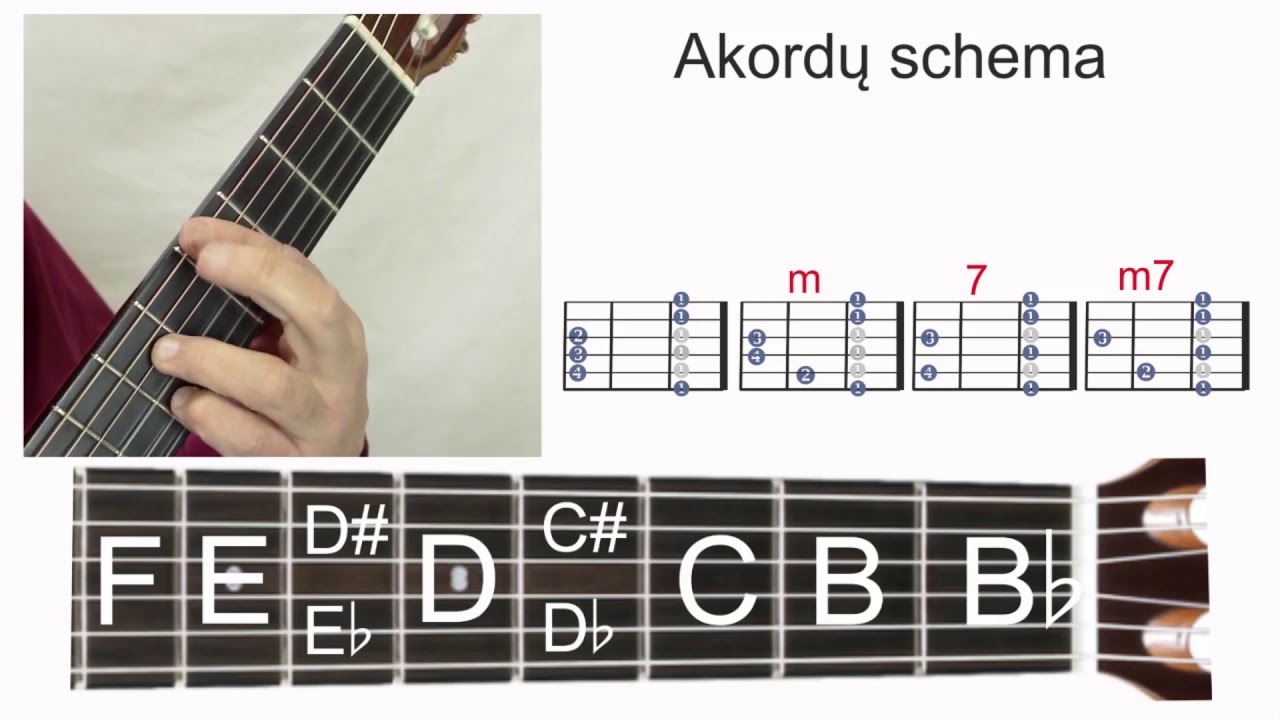 Gitaros pamoka.32 akordai per 10 min. Grokime gitara kartu! - YouTube