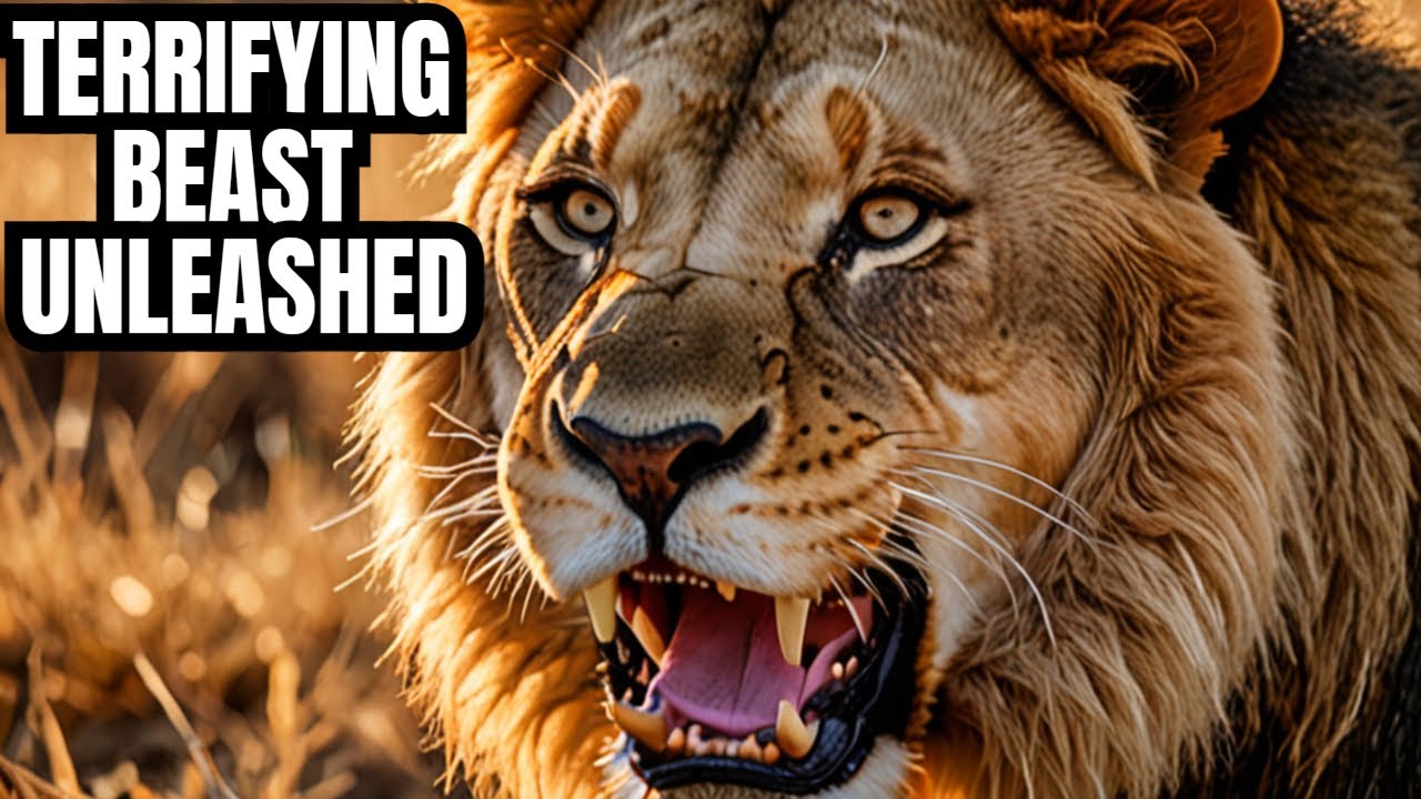 Terrifying lion attack caught on video - YouTube