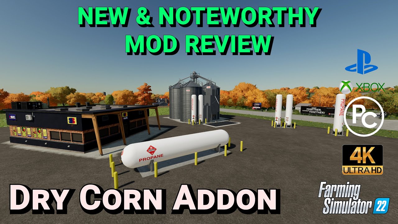 Dry Corn Addon | Mod Review | Farming Simulator 22 - YouTube