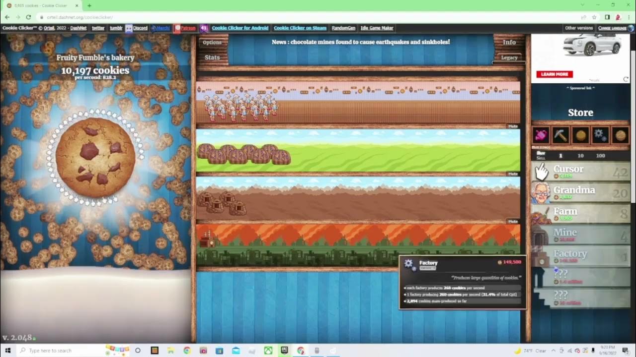 Cookie Clicker (Part 2) FACTORIES!! - YouTube