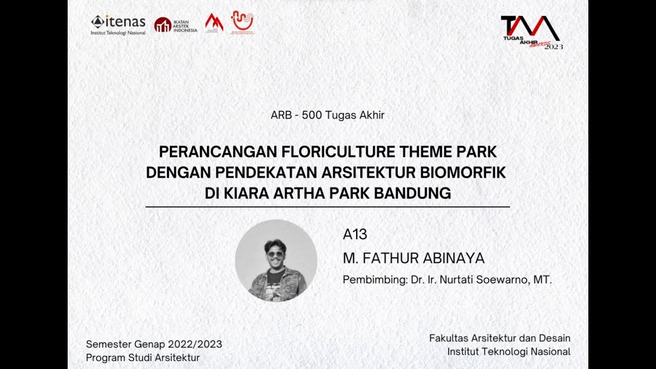TAAWARD 2023 - A13 PERANCANGAN FLORICULTURE THEME PARK DENGAN ...