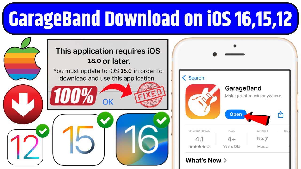 GarageBand Download on iPhone X/8/8+/7/7+/6s/5s | GarageBand This ...