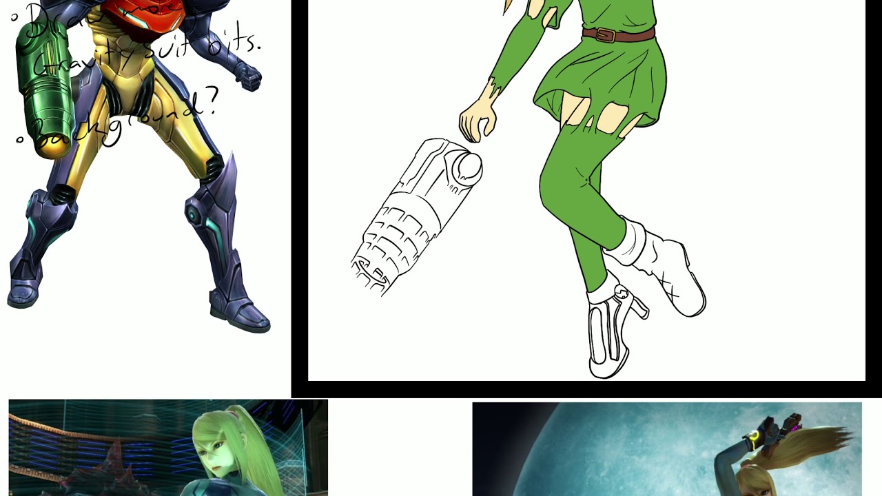 Drawing of: [Req - SomariaMoon] Link TF/TG into Samus - YouTube