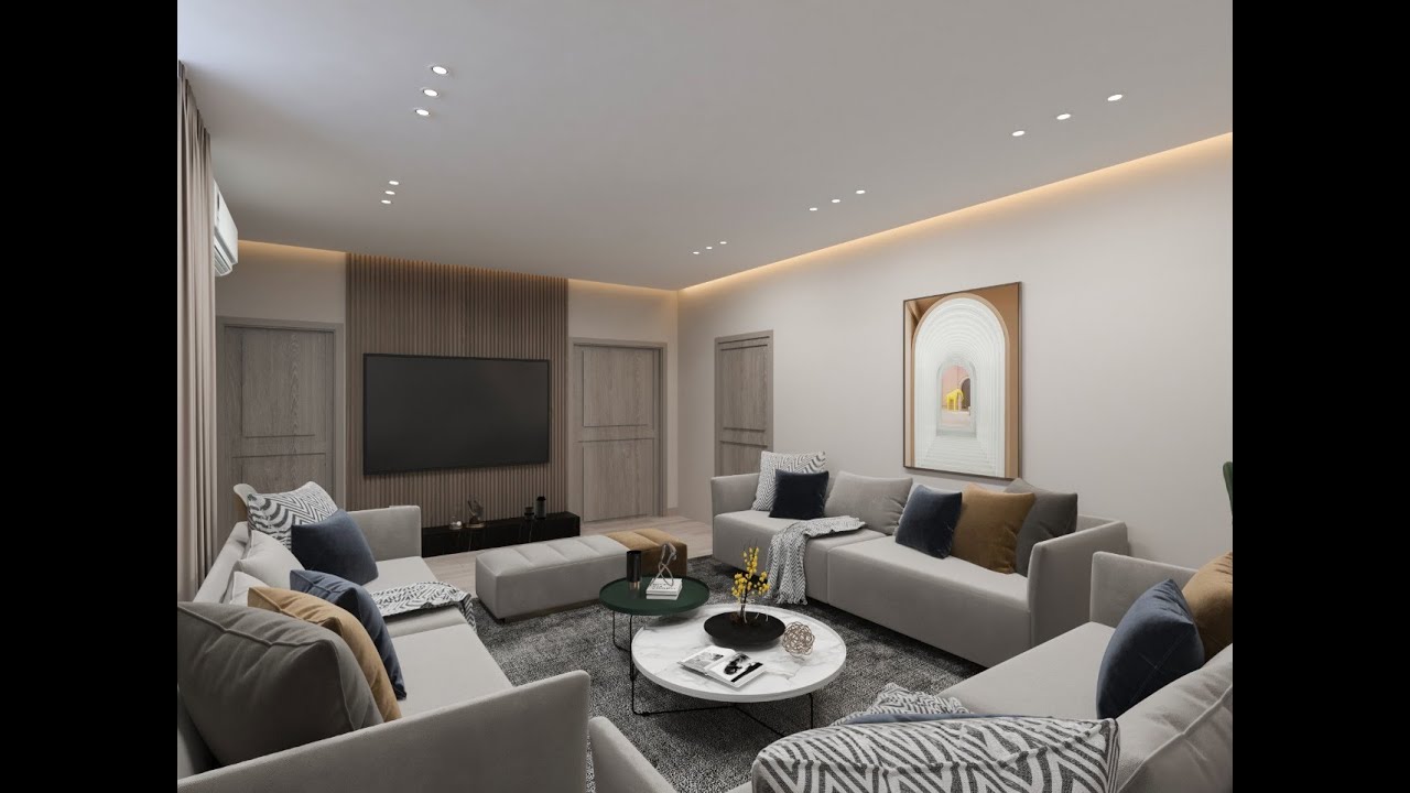 Modern living rooms furnishing, interior design, 3Ds Max, my designs ...