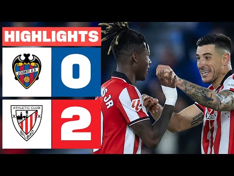 LEVANTE UD  0 - 2 ATHLETIC CLUB | RESUMEN LALIGA EA SPORTS