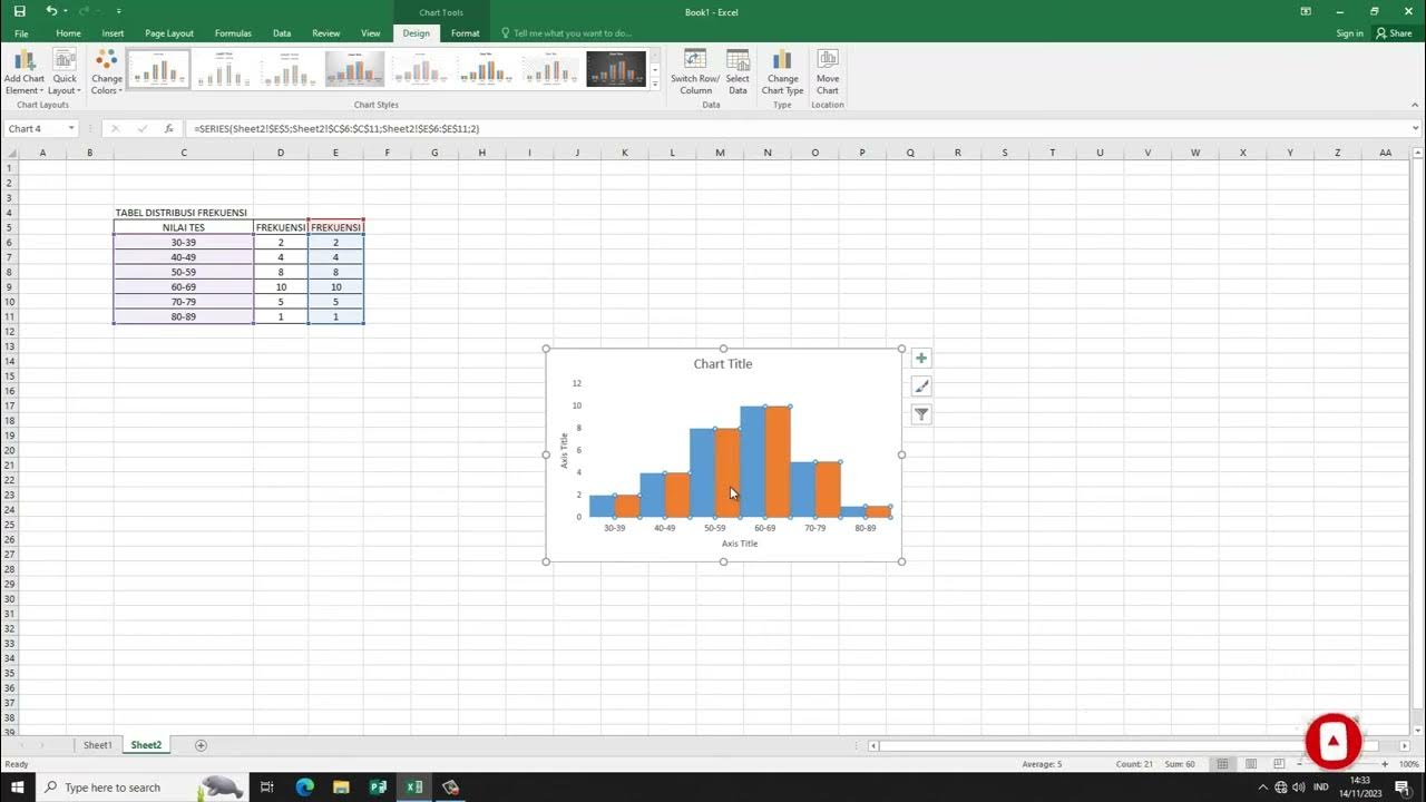 Cara Membuat Histogram dan Poligon Menggunakan Microsoft Exce - YouTube