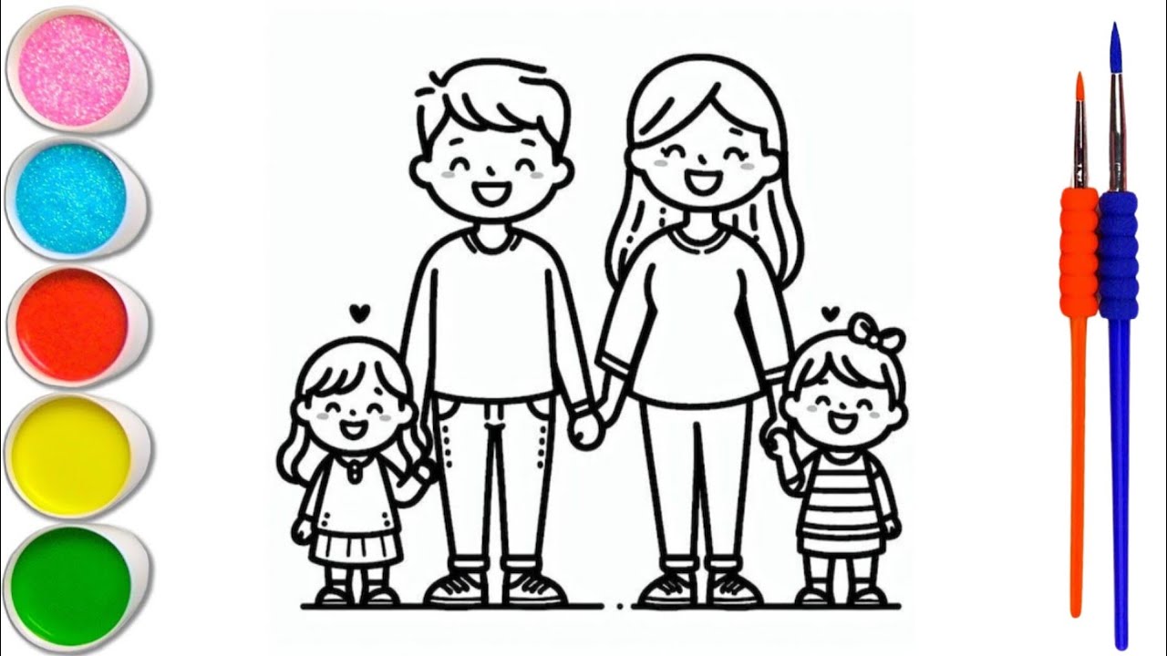 Family Drawing, Painting and Coloring for Children & Toddlers | Basic ...