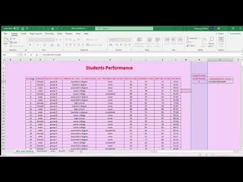 student performance in exams from kaggle | project using excel | team 2 | fds - YouTube
