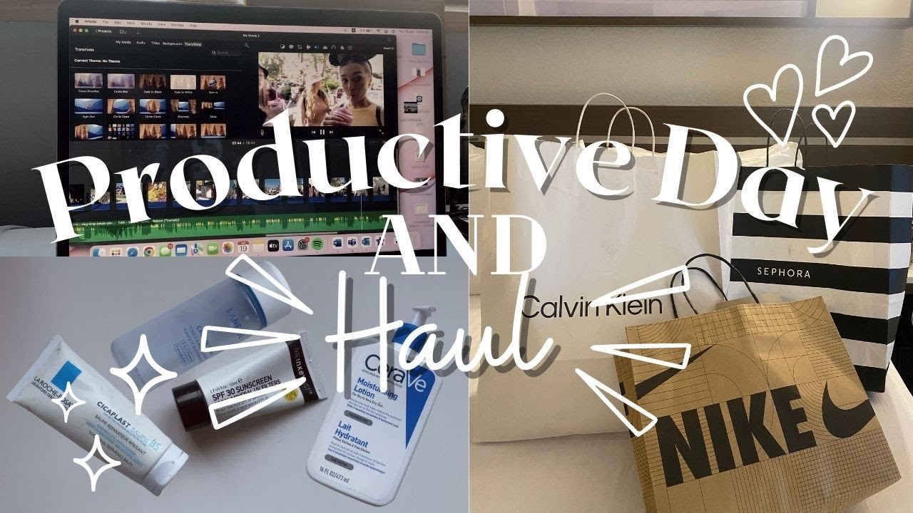Productive Day in my Life | fighting jet lag, cleaning & haul! - YouTube