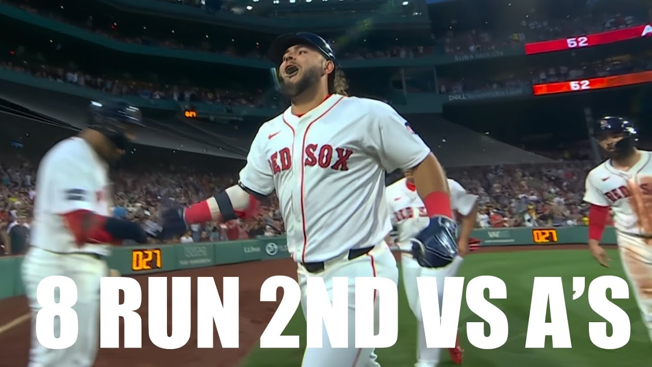 Red Sox Score 8 Runs in 2nd Inning vs A's!! - YouTube