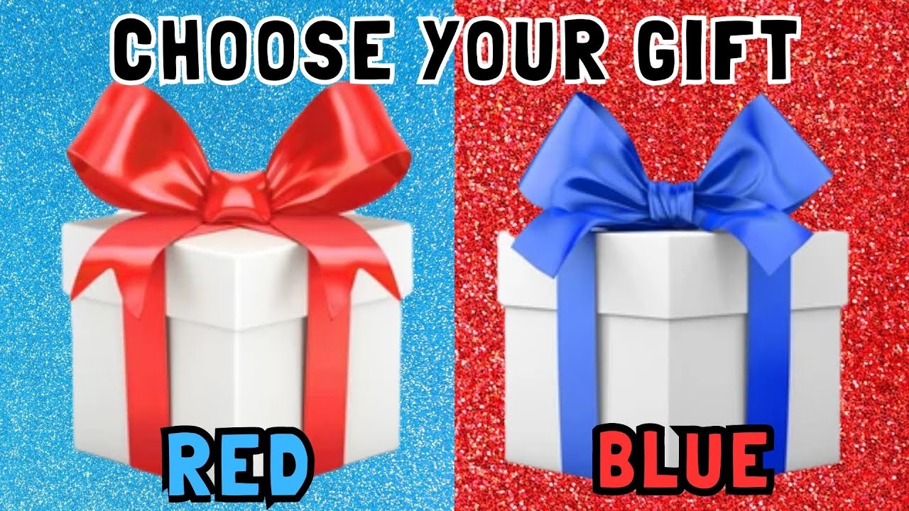 Choose Your Gift 🎁Red or Blue Edition#chooseyourgift #gift#redandblue # ...