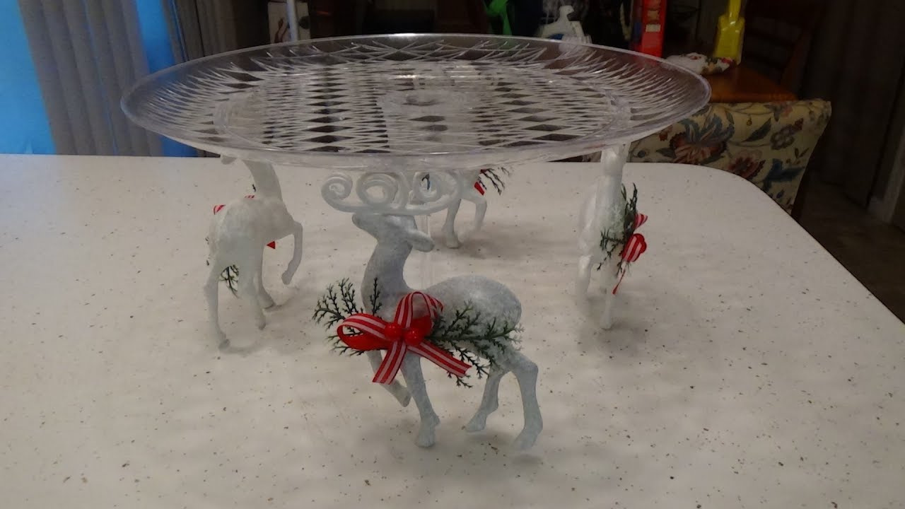 DOLLAR TREE CHRISTMAS 2019 DIY CAKE PLATE - YouTube