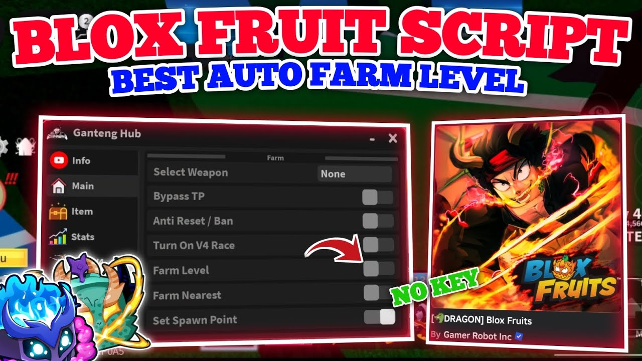 Ganteng Hub Roblox Script | New Blox Fruits Script Update Best Auto ...