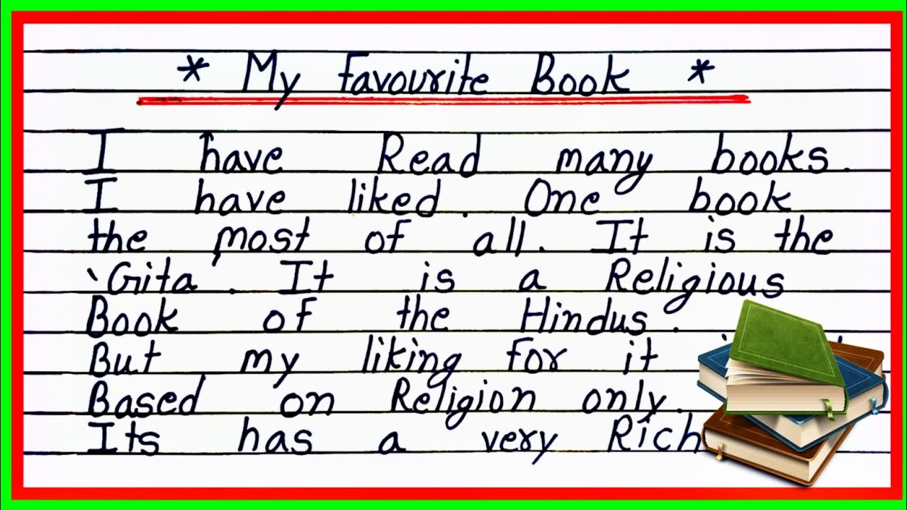 🔴 Paragraph on my favourite book || Essay My favourite book || My ...