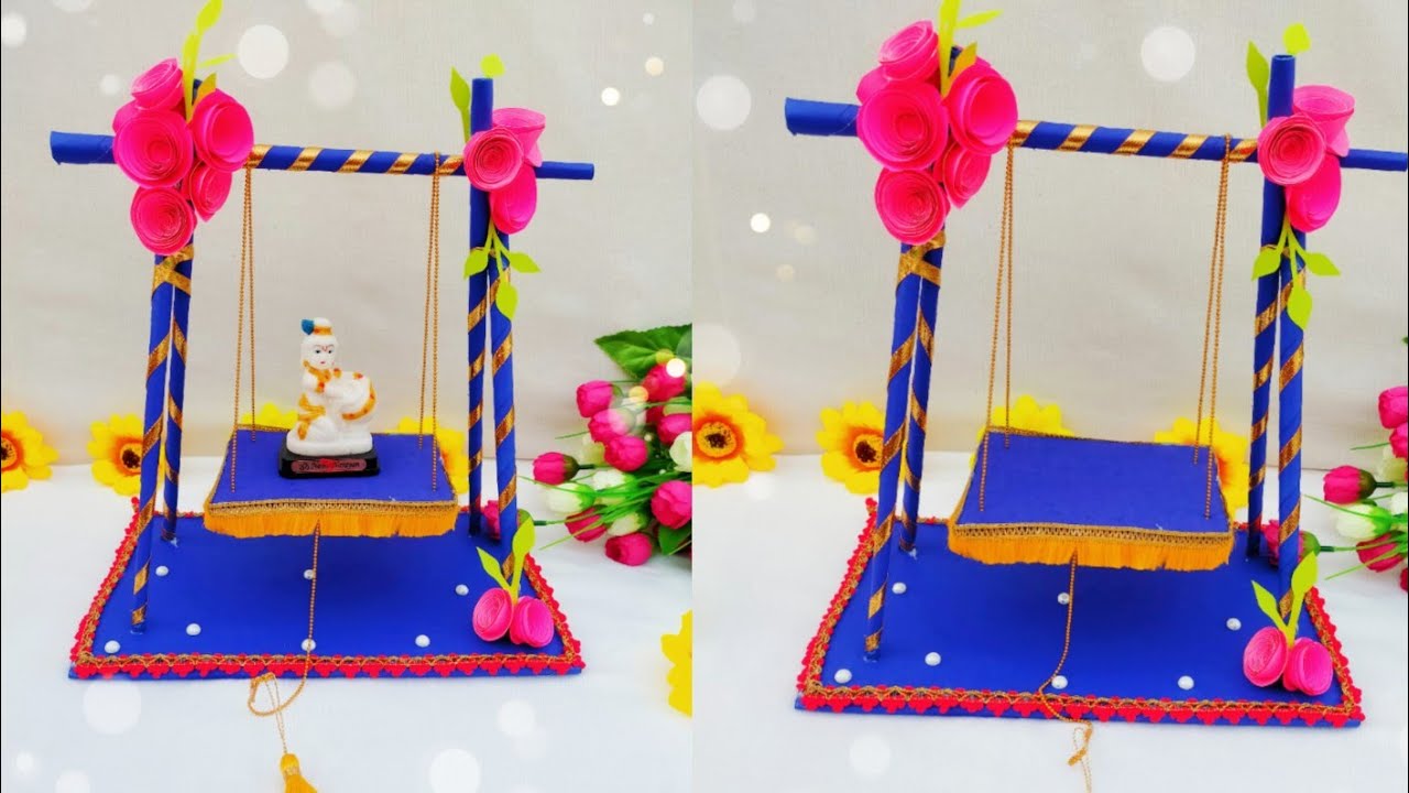 DIY Krishna jhula for Janmashtami || Bal Gopal ka jhula kaise banaye ...
