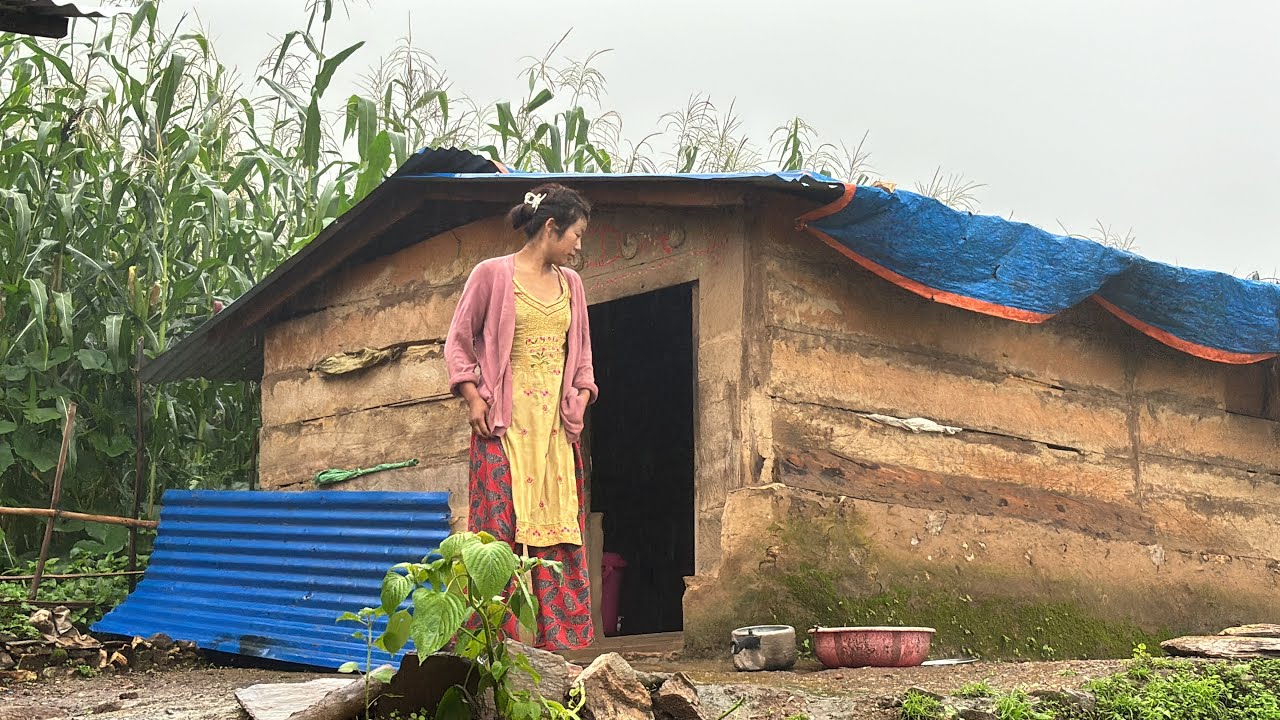 Most Peaceful And Relaxing Nepali mountain villaga | Rainy Day ...