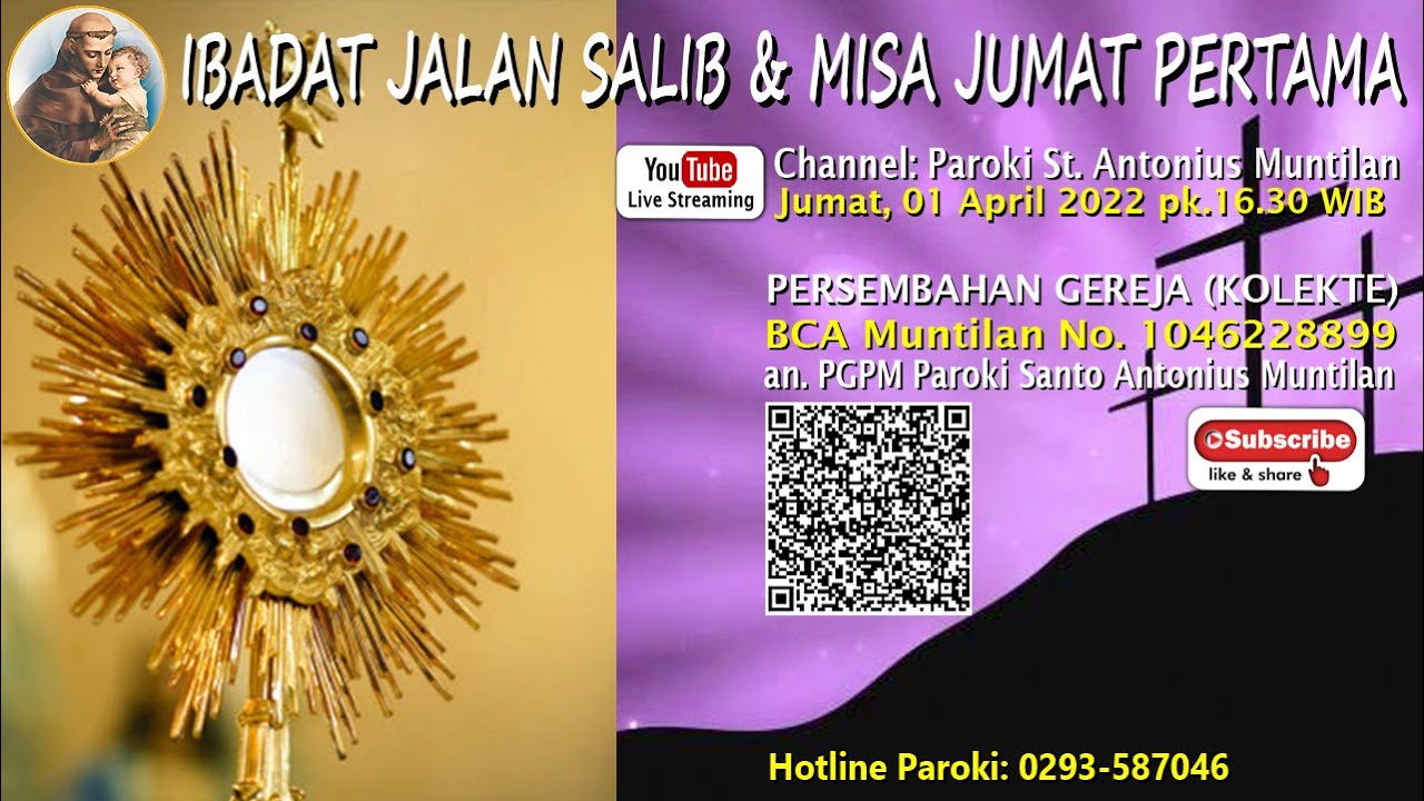 Ibadat Jalan Salib & Misa Jumat Pertama I Jumat, 1 April 2022 | 16.30 ...